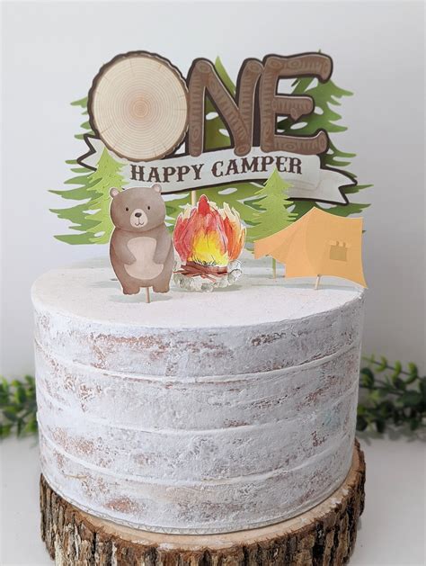 One Happy Camper Cake Topper Happy Camper Party Cake Topper Camping