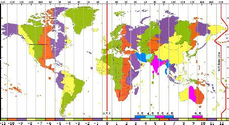 International Date Line On A World Map