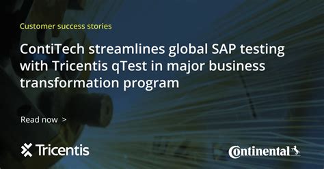 Contitech Transforms Global Sap Testing With Tricentis Qtest