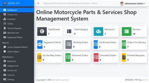 online motorcycle parts and services shop in php my sql with source code