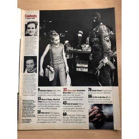 Sunday Times Magazine 31st October 1999 Rowan Atkinson Eddie Bell Maeve