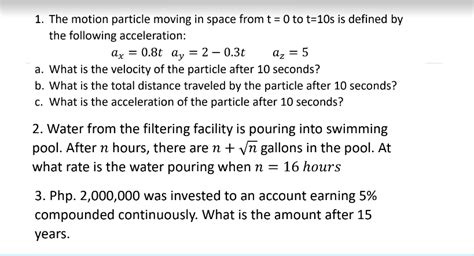 [solved] please solve each question with solution 1 the motion