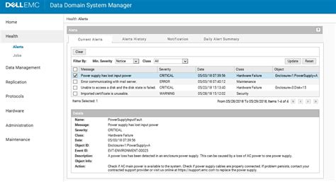 Data Domain Troubleshooting Power Supply Psu Alerts Dell Us