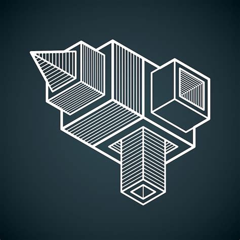 Premium Vector Vector Abstract 3d Geometric Shape Polygonal Figure