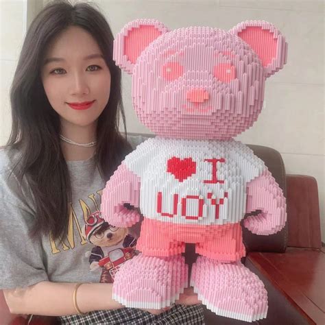 บล็อกตัวต่อเลโก้ รูปตุ๊กตาหมี ขนาดเล็ก ของเล่นสําหรับเด็กผู้ชาย Nidewangge Th Thaipick