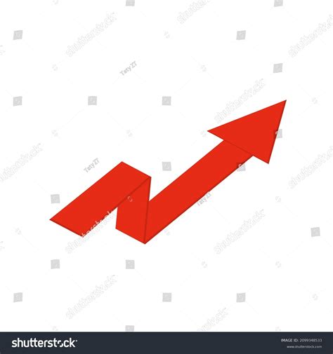 Red Arrow Graph Growth Isolated Vector Stock Vector Royalty Free Shutterstock