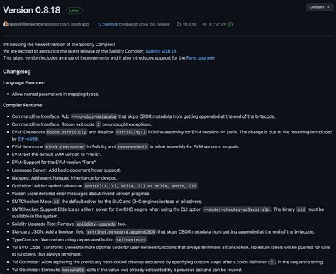 solidity on twitter we just released solidity 0 8 18 🚀 this version