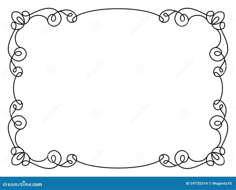 Calligraphic Rectangle Frame In Retro Style Stock Vector Image 59735314