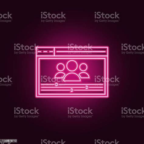사용자 설정 아이콘입니다 네온 스타일 아이콘에서 웹 개발의 요소입니다 웹사이트 웹 디자인 모바일 앱 정보 그래픽에 대 한 간단한 아이콘 0명에 대한 스톡 벡터 아트 및 기타