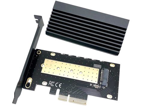 Micro Connectors M Nvme Mm Ssd Pcie X Adapter With Covered Heat Sink Model Pcie M Hs