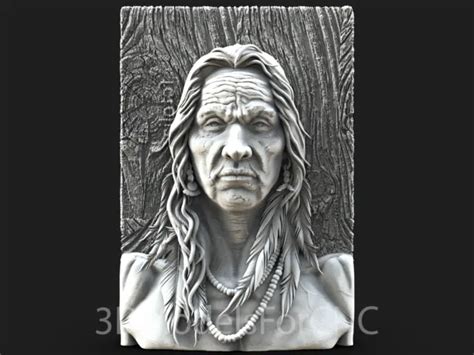 3d Model Stl File For Cnc Router Laser And 3d Printer Native American