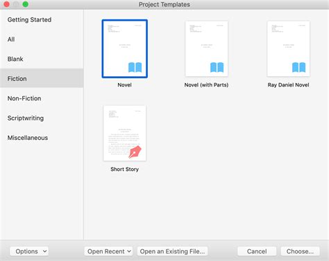 Starting A New Novel Using Scrivener ScrivenerVirgin