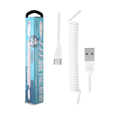 USB Male To Type C Meter White Data Cable Digital Bridge