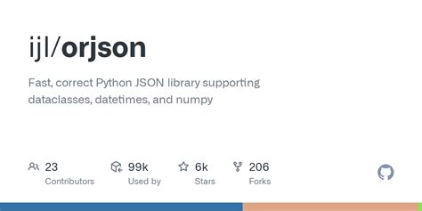Github Ijlorjson Fast Correct Python Json Library Supporting