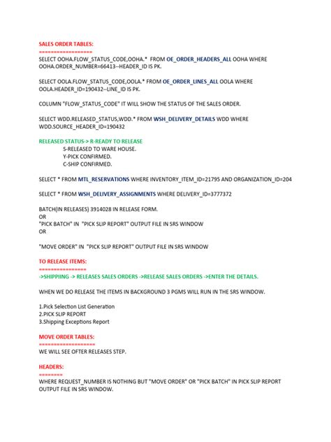 Sales Order Tables Pdf Receipt Invoice