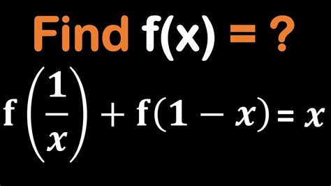 An Algebra Test Solving An Excellent Functional Equation For F X YouTube