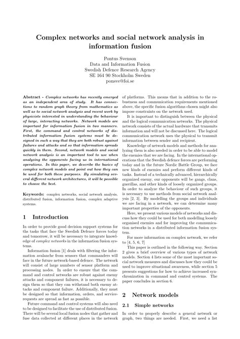 pdf complex networks and social network analysis in information fusion