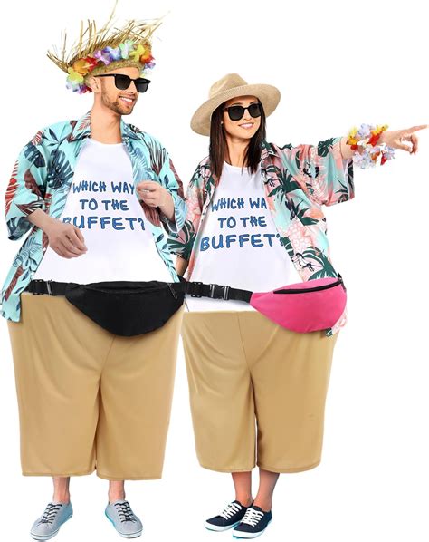 Bunnycool 12 Pcs Adult Tacky Tourist Costume Couples