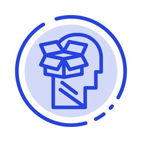 box unbox data user male blue dotted line line icon 14335527 vector art
