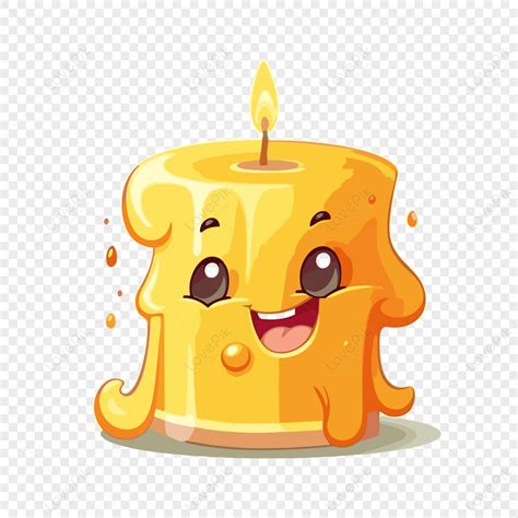 웃는 얼굴 만화와 귀여운 촛불 벡터클립 아트밀랍 Png 일러스트 무료 다운로드 Lovepik