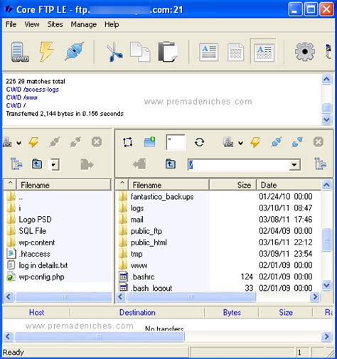 How To Upload Files To Your Server Using The Core Ftp Lite Free Version