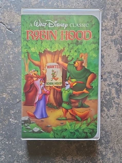 Robin Hood Walt Disney Black Diamond Classic Vhs 1189 Clamshell £076