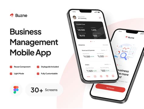 Buzne Business Management Mobile App Ui Kit Ui Kits — Ui Custom