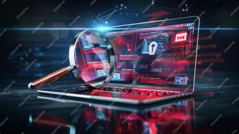 Premium Photo Infographic Charts Analysis Of Corporate Laptop