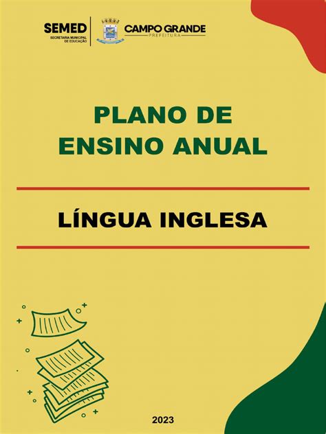 Plano De Ensino Anual Língua Inglesa 2023 Pdf Mediação Estado