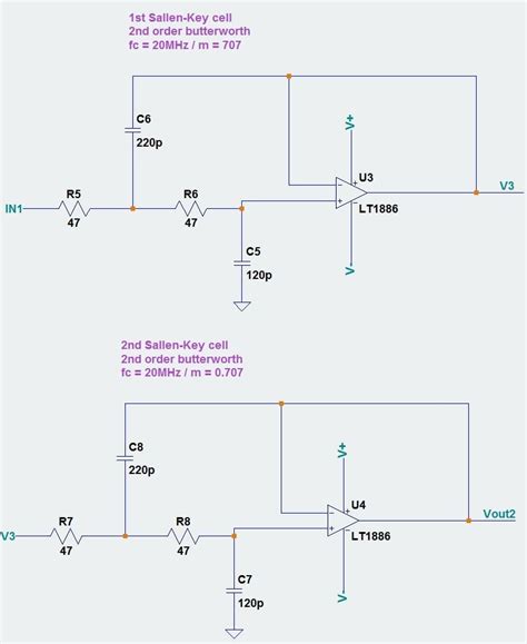 4th Order Butterworth Filter Qanda Operational Amplifiers Engineerzone