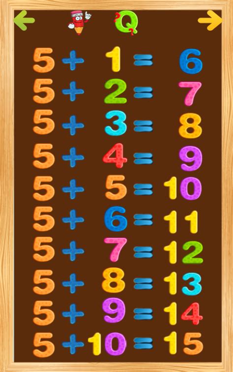 addition tables exercises apk for android download