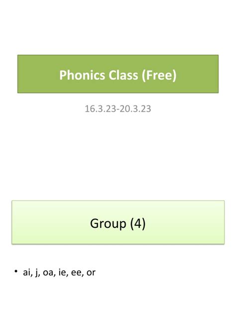 Phonics Class Free Pdf