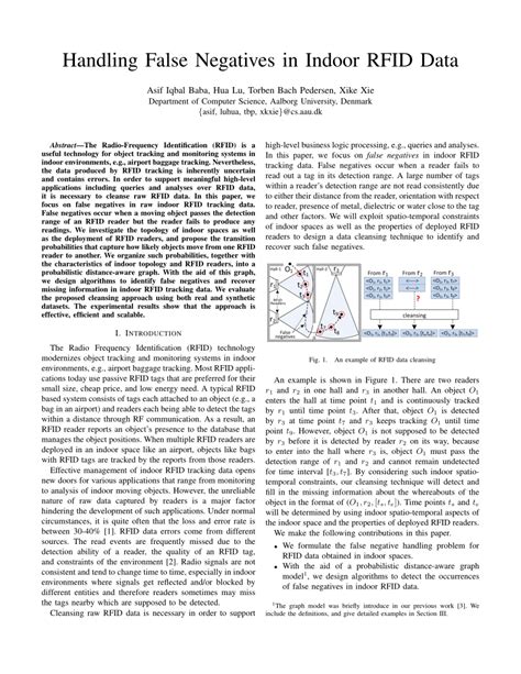 pdf handling false negatives in indoor rfid data
