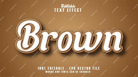 Premium Vector Brown Text Effect