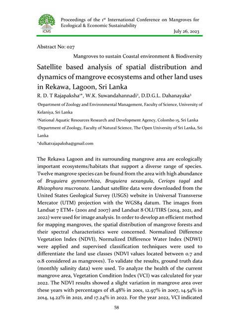 Pdf Satellite Based Analysis Of Spatial Distribution And Dynamics Of