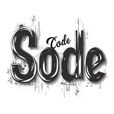premium photo calligraphy design of the text code text must have