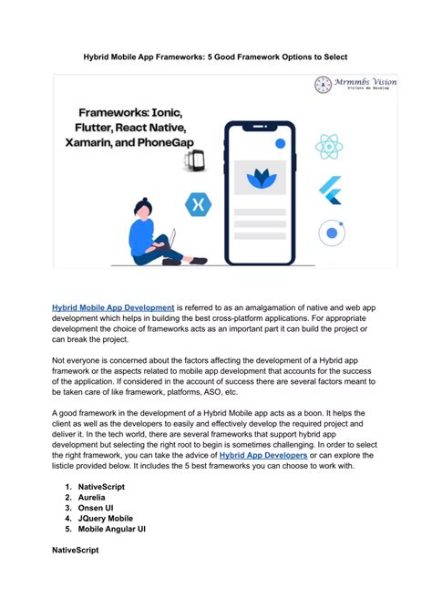 Ppt Hybrid Mobile App Frameworks 5 Good Framework Options To Select