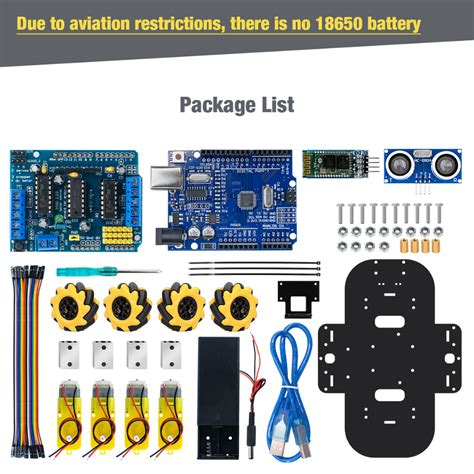 Lafvin ชุดล้อหุ่นยนต์รถยนต์ ทางไกล สําหรับ Arduino Uno R3 Stem Diy Shopee Thailand