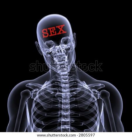 X Ray Male Skeleton Thinking About SEX Stock Illustration Shutterstock