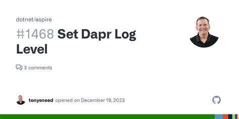 set dapr log level · issue 1468 · dotnet aspire · github