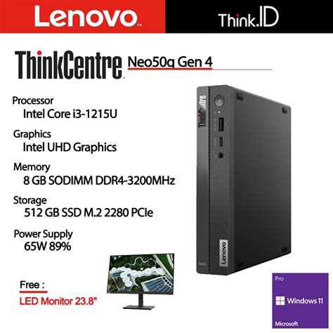 Jual Lenovo Thinkcentre Neo Q Gen I U Gb Gb Vesa Win Pro Led Shopee Indonesia