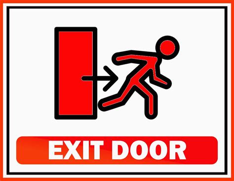 Free Exit Door Sign Template FREE Download Sign Templates Door Signs Printable Signs