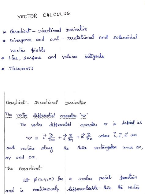 vector calculus 1 pdf
