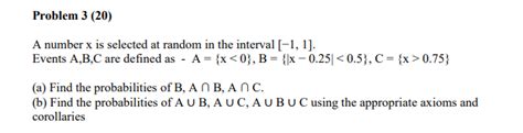 solved problem 3 20 a number x is selected at random in