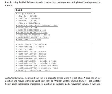 Solved Part A Using The Uml Below As A Guide Create A Class That