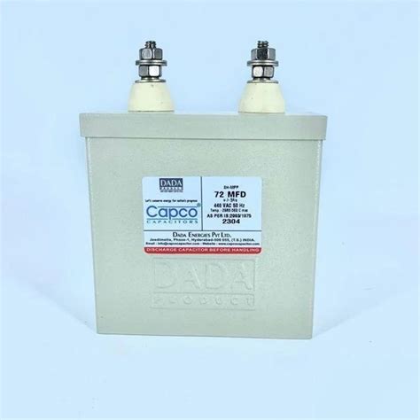 50hz Capco 72mfd Motor Run Capacitors Panel Mount At ₹ 400 Piece In New Delhi