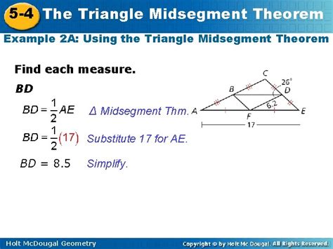 5 4 The Triangle Midsegment Theorem Warm Up