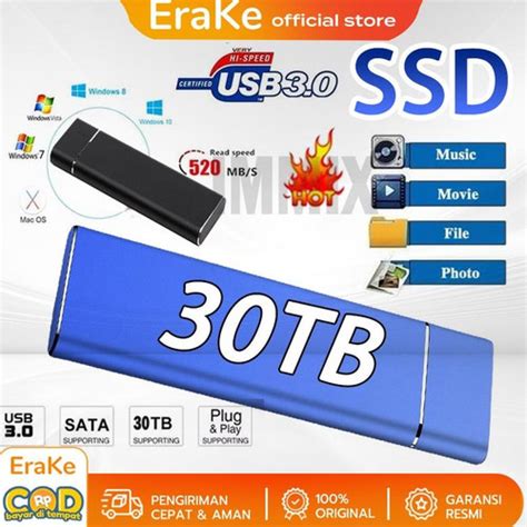 Jual SSD LAPTOP PORTABLE SSD EXTERNAL SSD EKSTERNAL DENGAN KAPASITAS SSD SSD TB Blue