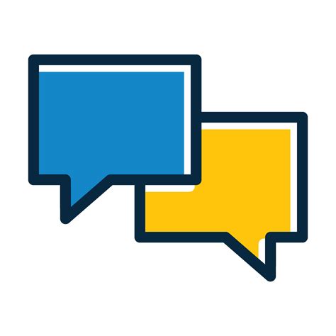 Chat Vector Thick Line Filled Dark Colors Vector Art At Vecteezy