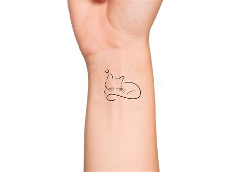 Gattino Tattoos Ladot Temporary Tattoo Stamping Stone Cat